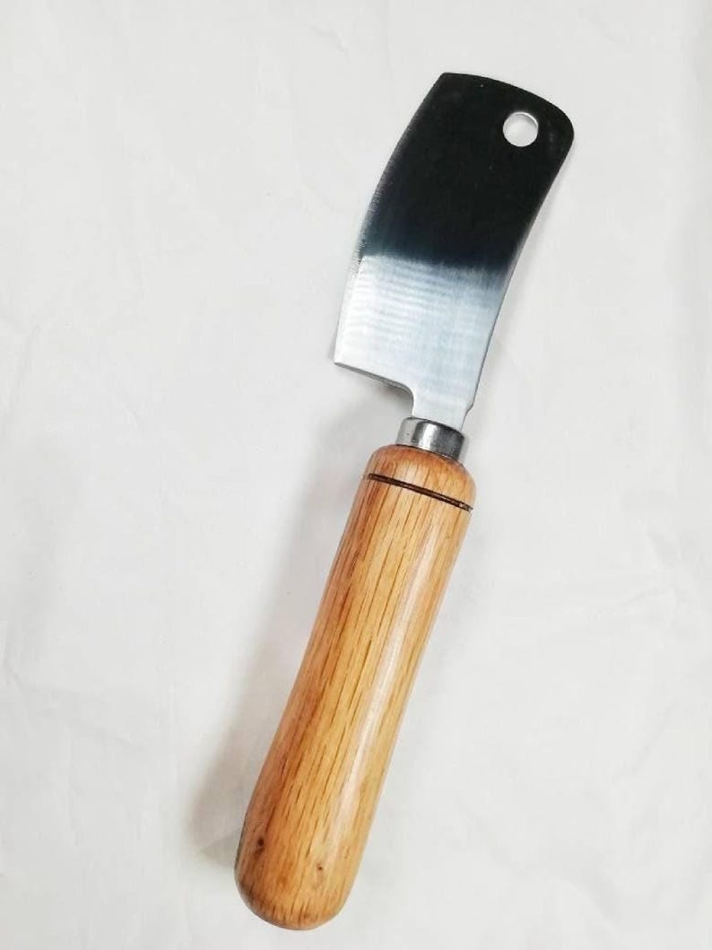 Mini Meat Cleaver With Turned Oak Whiskey Barrel Stave Handle - Etsy