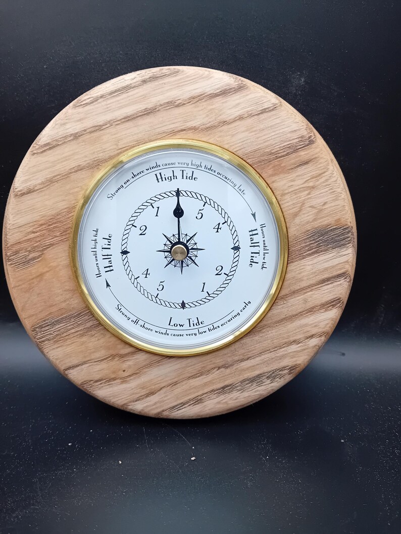 Hand-turned Wood Tide Clock, Nautical Coastal Decor - Etsy