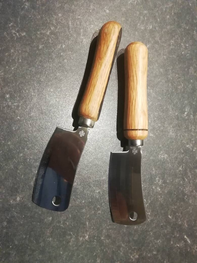 Mini Meat Cleaver With Turned Oak Whiskey Barrel Stave Handle | Etsy