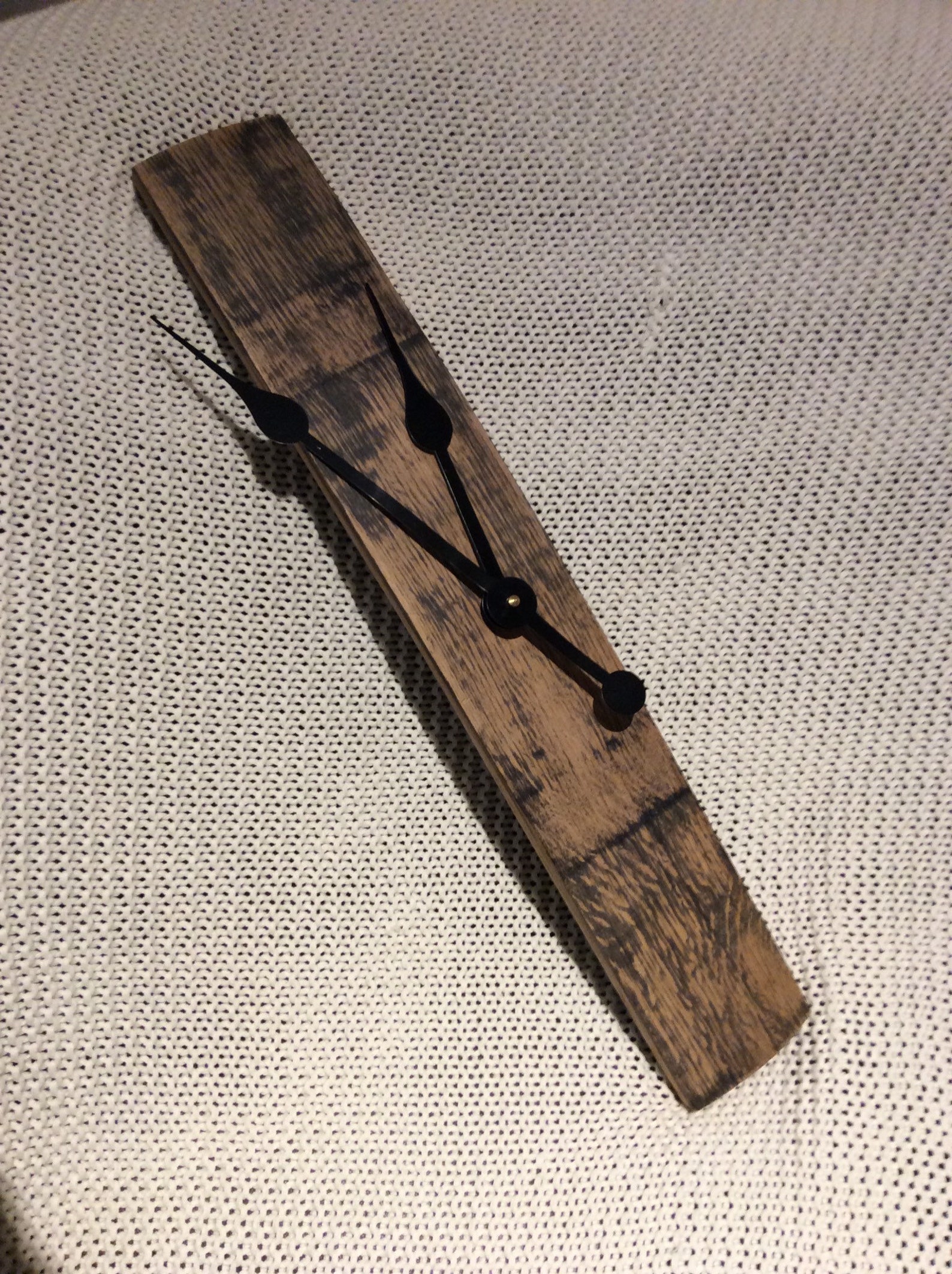 Stave Wall Clock From Reclaimed Oak Whiskey Barrel - Etsy Canada