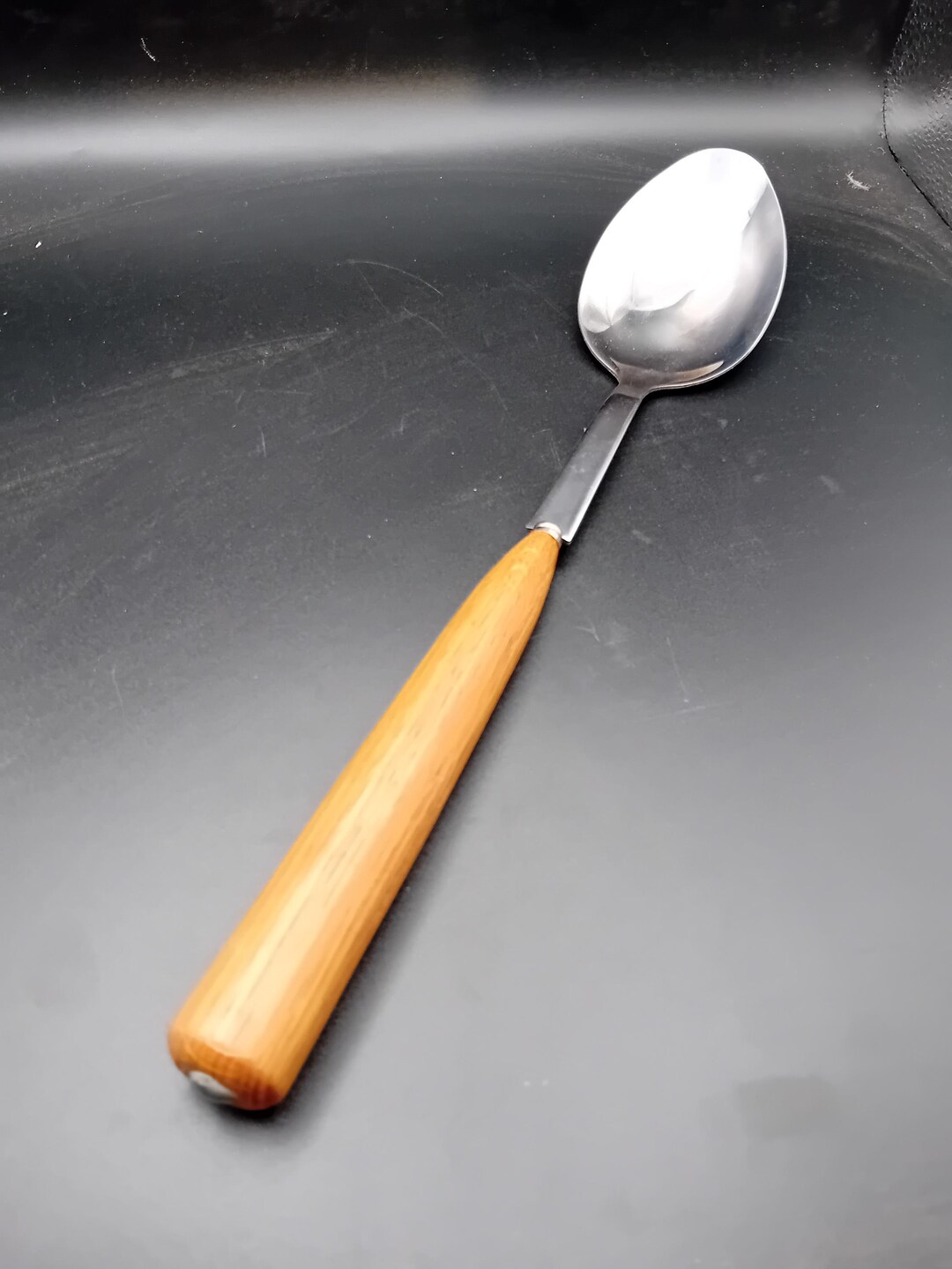 Serving Spoon With Oak Whiskey Barrel Handle - Etsy