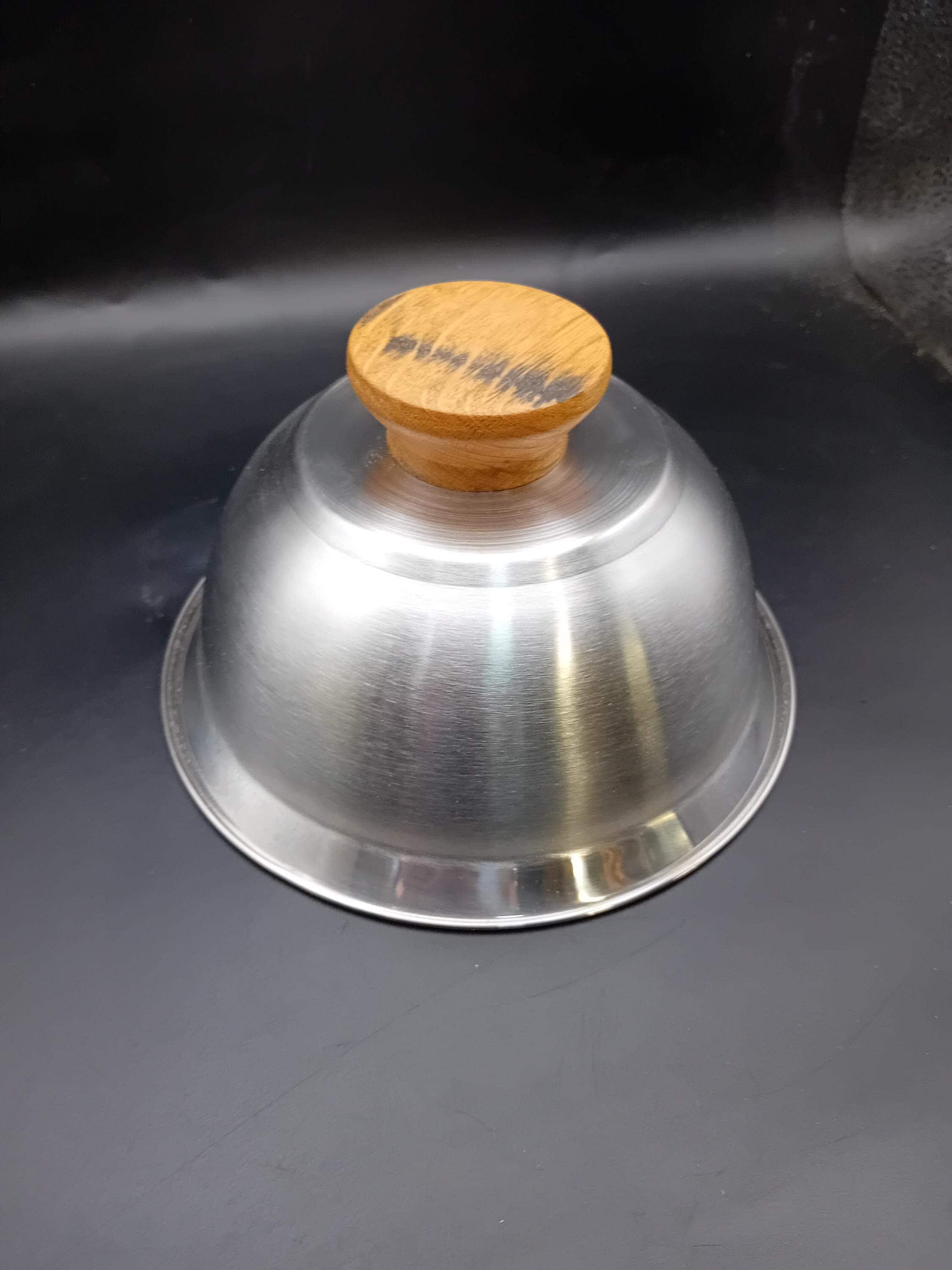 Burger Cloche With Whiskey Barrel Handle – Stainless Steel BBQ Dome ...