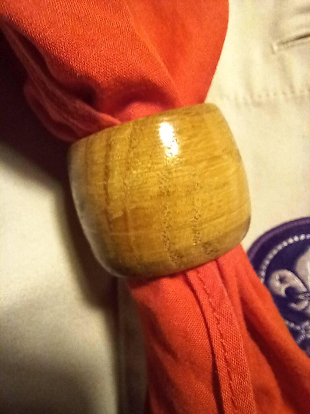 Wooden Woggle for Scout Uniform, Handmade Eco-friendly Necker Slide ...