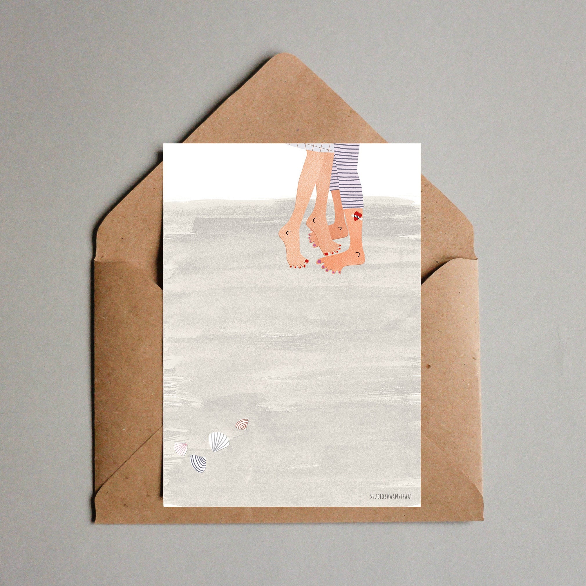 Card 'beach Love Girls' - Etsy