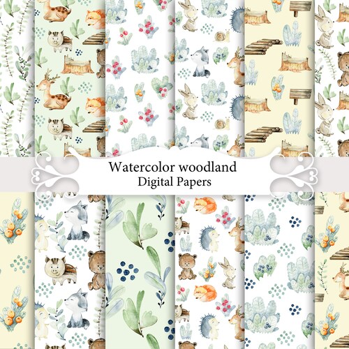 Digital Paper Scrapbook Papers Seamless Patterns Digital | Etsy