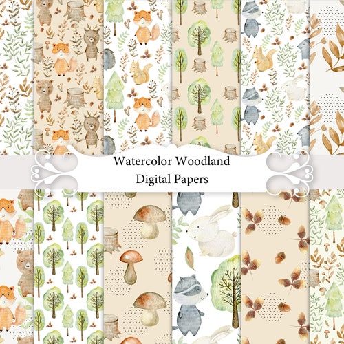 Digital Paper Scrapbook Papers Seamless Patterns Digital | Etsy