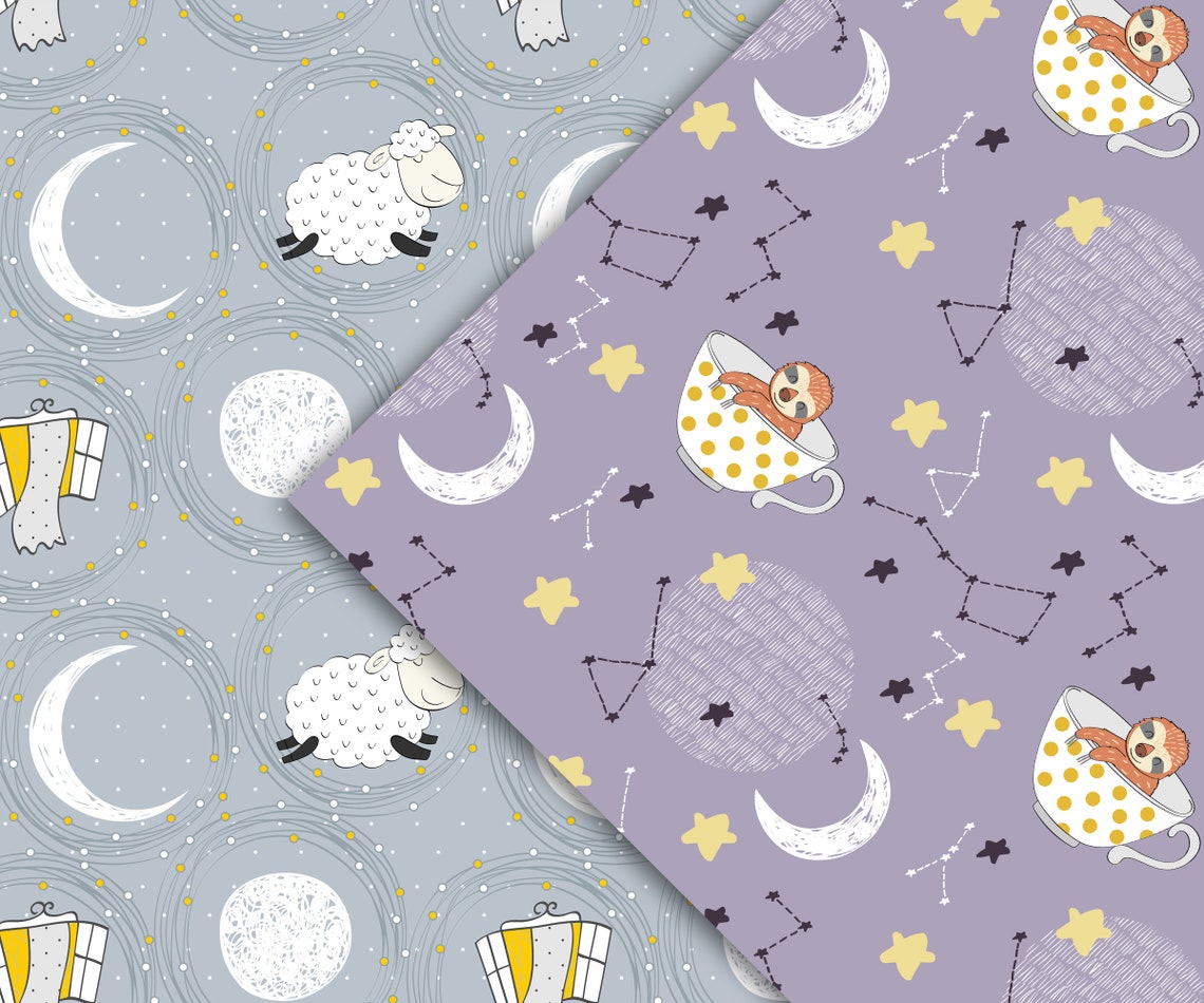 Sweet dreams sleep paper fabric patterns Scrapbook Papers | Etsy