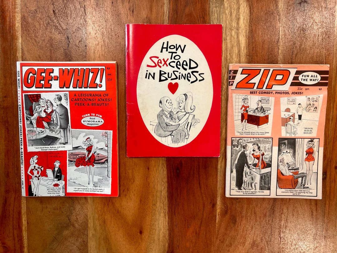 Set of Vintage Risqué Comic Coffee Table Booklets - Etsy