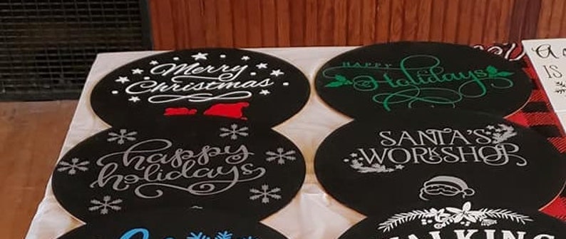 Christmas 12 Inch Round Sign - Etsy