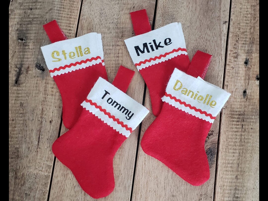 2 Personalized Mini Stockings - Etsy