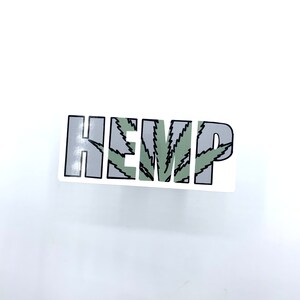 Hemp Sticker / Enthusiast Sticker / Weatherproof Sticker / Hemp Word ...