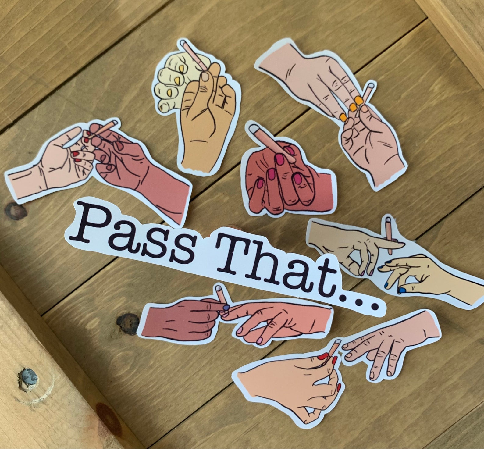 Cannabis Sticker Pack / Weatherproof Sticker Pack /Pass That | Etsy