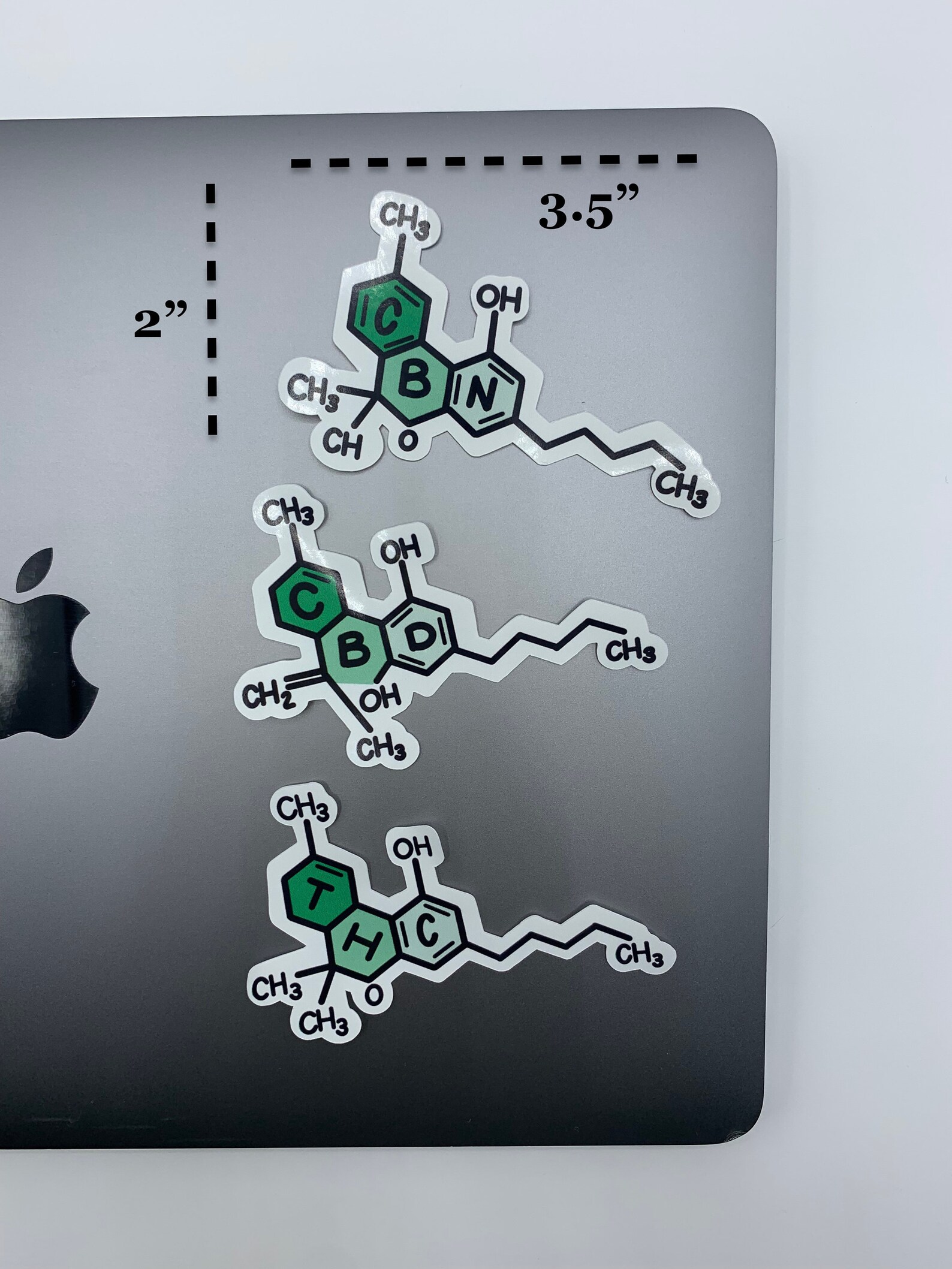 Cannabis Molecule Stickers/ 3 Piece Sticker Pack/ Cannabis - Etsy
