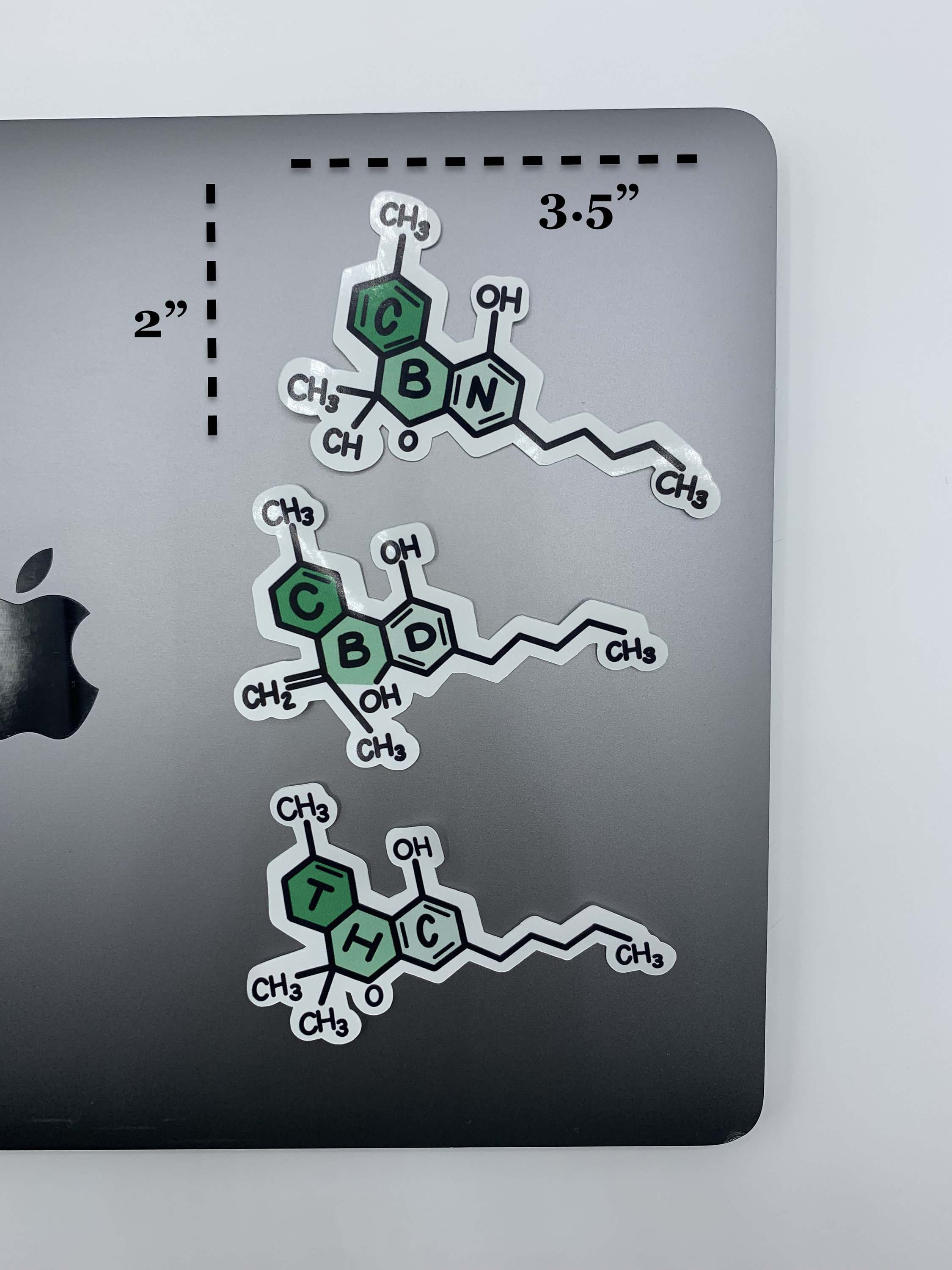 Cannabis Molecule Stickers/ 3 Piece Sticker Pack/ Cannabis - Etsy