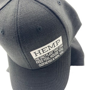 Hemp Fact Hat/ Hemp Made Hat/ Baseball Cap/ One Size Hemp Cap - Etsy