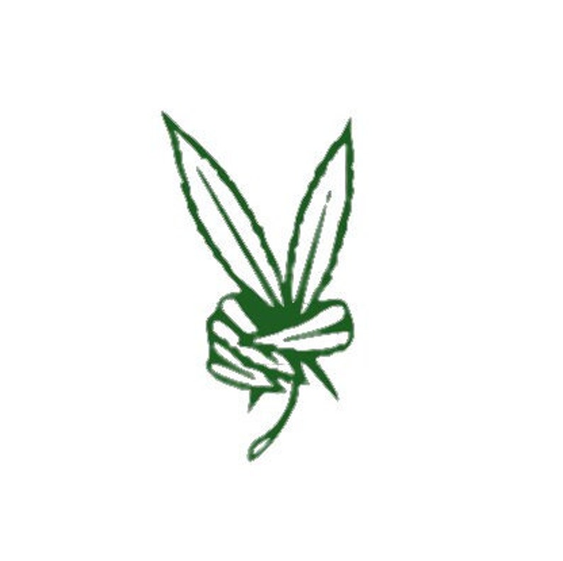 Cannabis Leaf Peace Permanent Vinyl Decal - Etsy