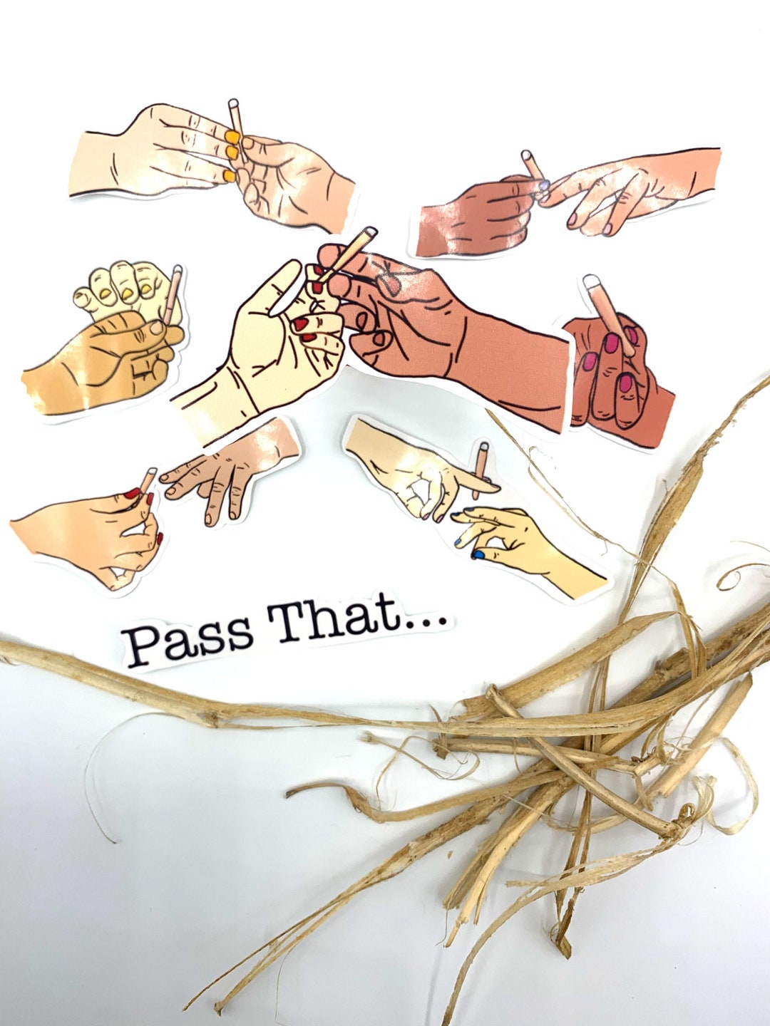 Cannabis Sticker Pack / Weatherproof Sticker Pack /pass That - Etsy