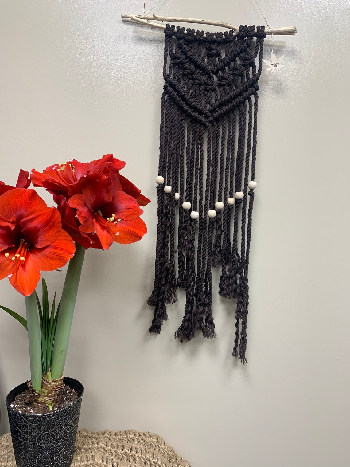 Hemp Macrame Wall Hanging / Wall Decor / Handmade / Hemp Made - Etsy