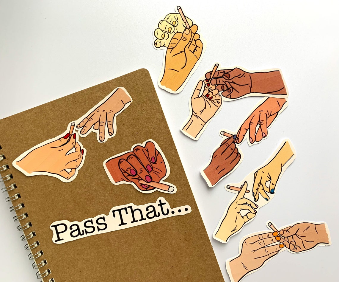 Cannabis Sticker Pack / Weatherproof Sticker Pack /Pass That | Etsy