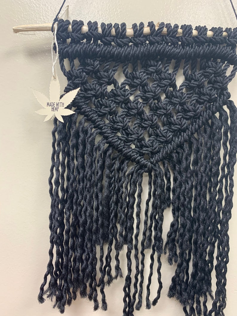 Hemp Macrame Wall Hanging / Handmade / Hemp Made/ Boho Decor/ Hemp Art ...