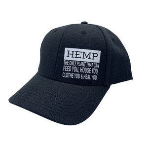 Hemp Fact Hat/ Hemp Made Hat/ Baseball Cap/ One Size Hemp Cap - Etsy