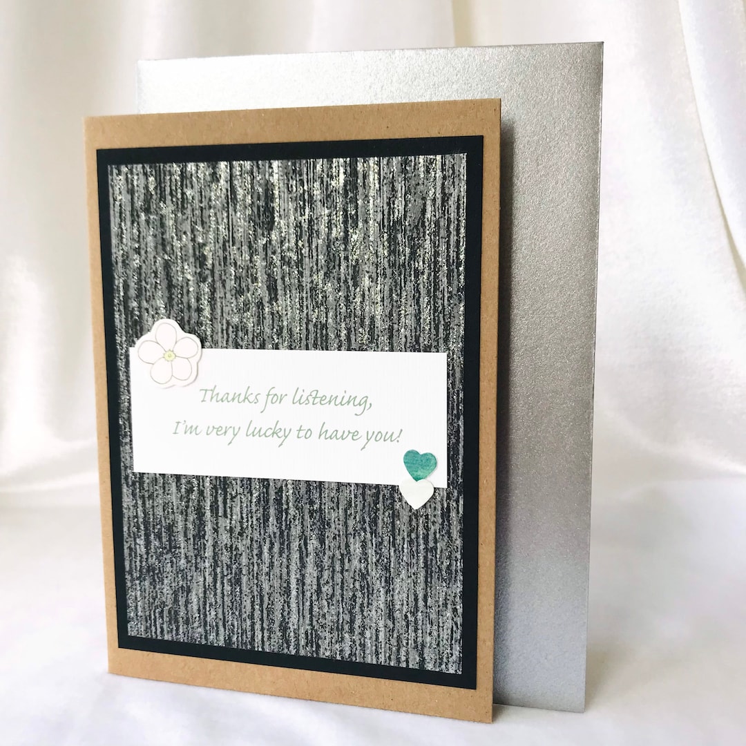 Thanks for Listening Card Thank You Card Best Friend Card - Etsy