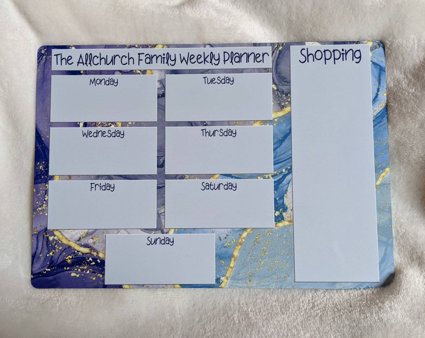 Personalised Weekly Planner Wipeable Reusable Whiteboard - Etsy Singapore