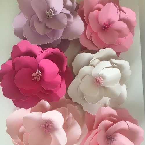 3D PAPER FLOWERS WALL Decor Roses Wall Art Floral Nursery - Etsy