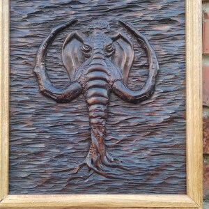 Wood Carving Cthulhu Wood Art Wood Wall Relief Wood Wall Decor Enjoy ...