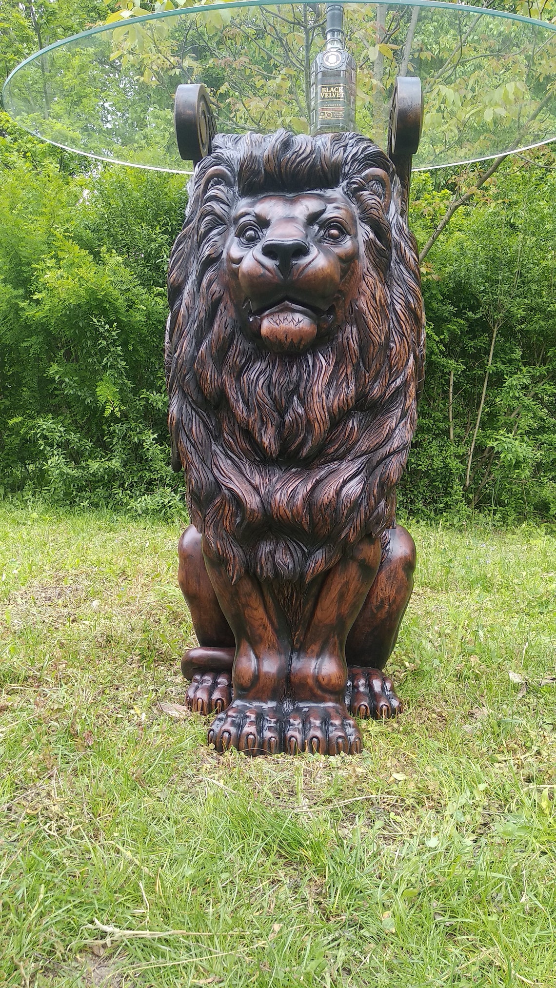 Lion Bar Handmade Oak Bar Beautiful Bar Wood Sculptur Bar - Etsy
