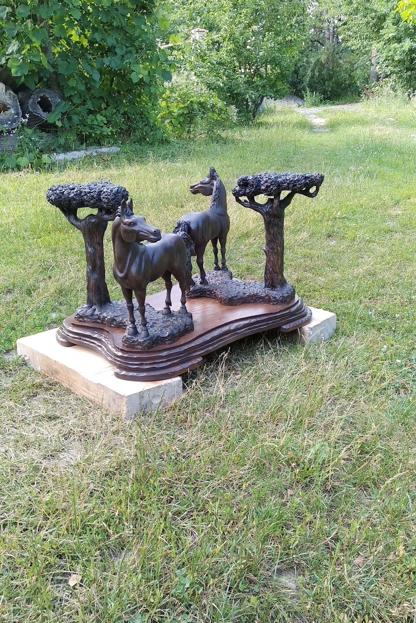 Coffee Table, Wooden Table, Sculpture Table, Wood Carving, Wood Carving ...