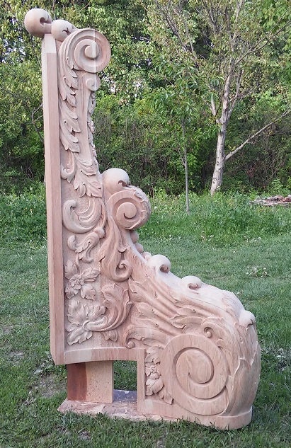 Carved Wooden Post for Stairs, Wood Carving, Wood Carving for Stairs - Etsy