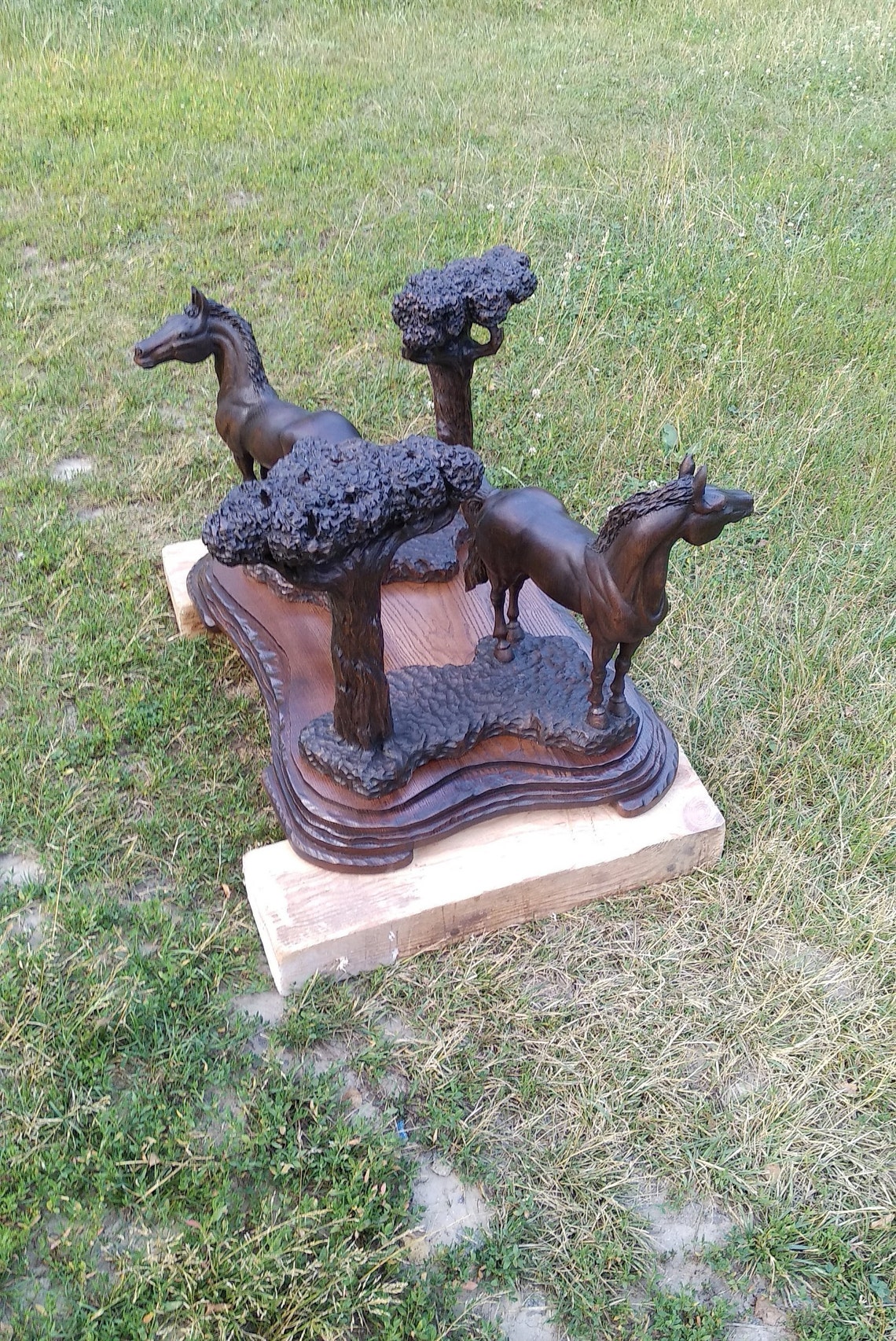 Coffee Table Wooden Table Sculpture Table Wood Carving - Etsy