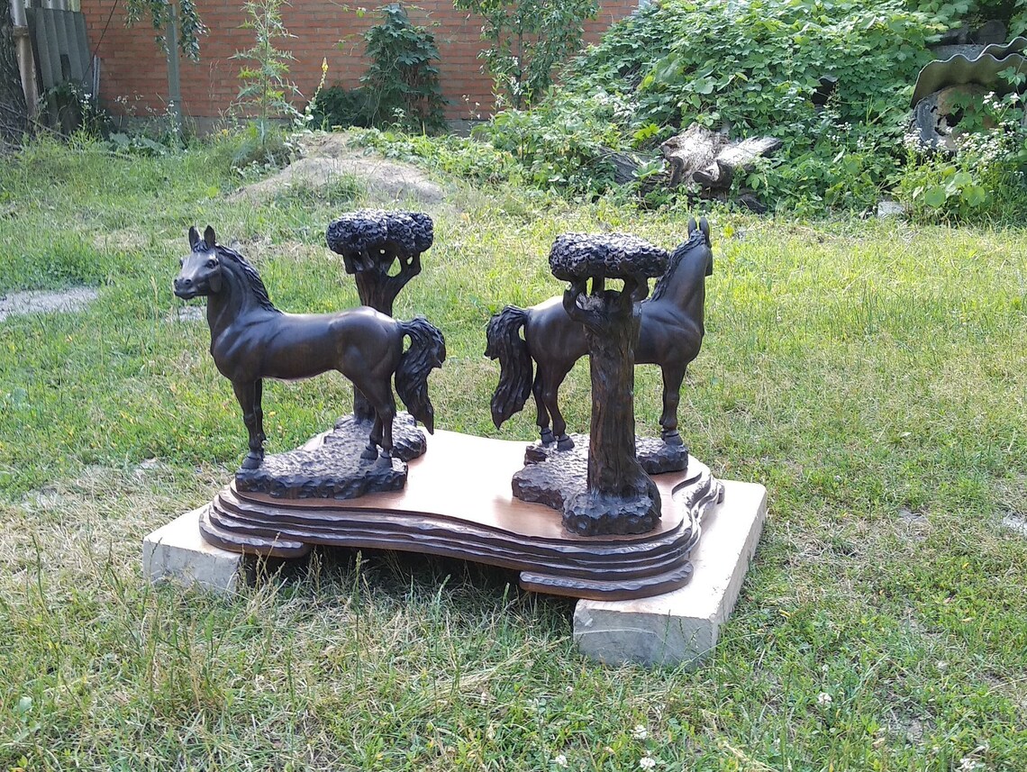 Coffee Table Wooden Table Sculpture Table Wood Carving - Etsy