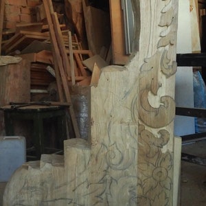 Carved Wooden Post for Stairs, Wood Carving, Wood Carving for Stairs - Etsy
