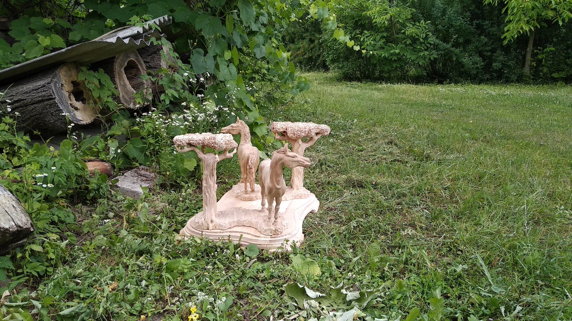 Coffee Table Wooden Table Sculpture Table Wood Carving - Etsy