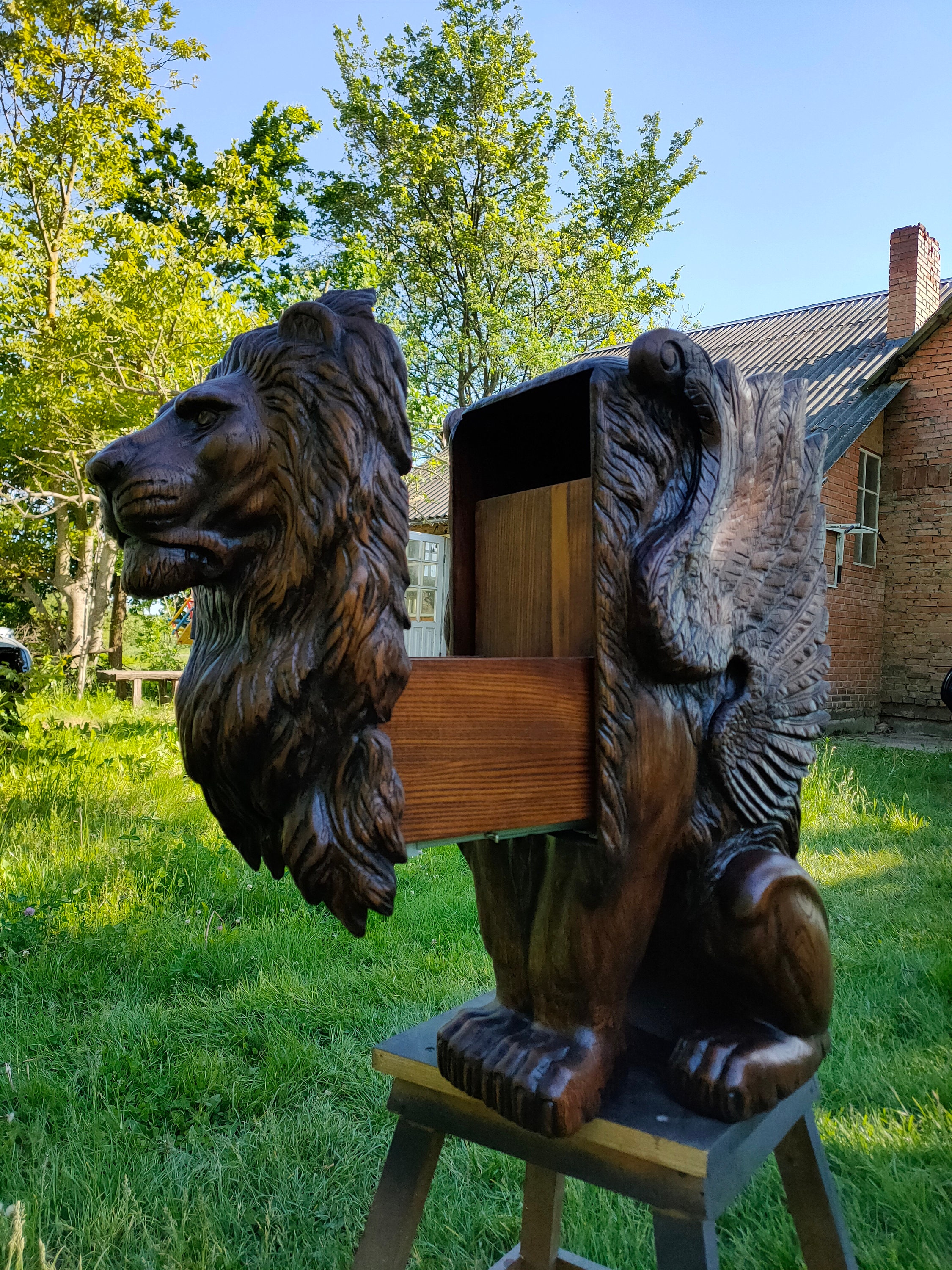 Mini Bar, Handmade Bar, Wood Mini Bar, Lion Bar - Etsy