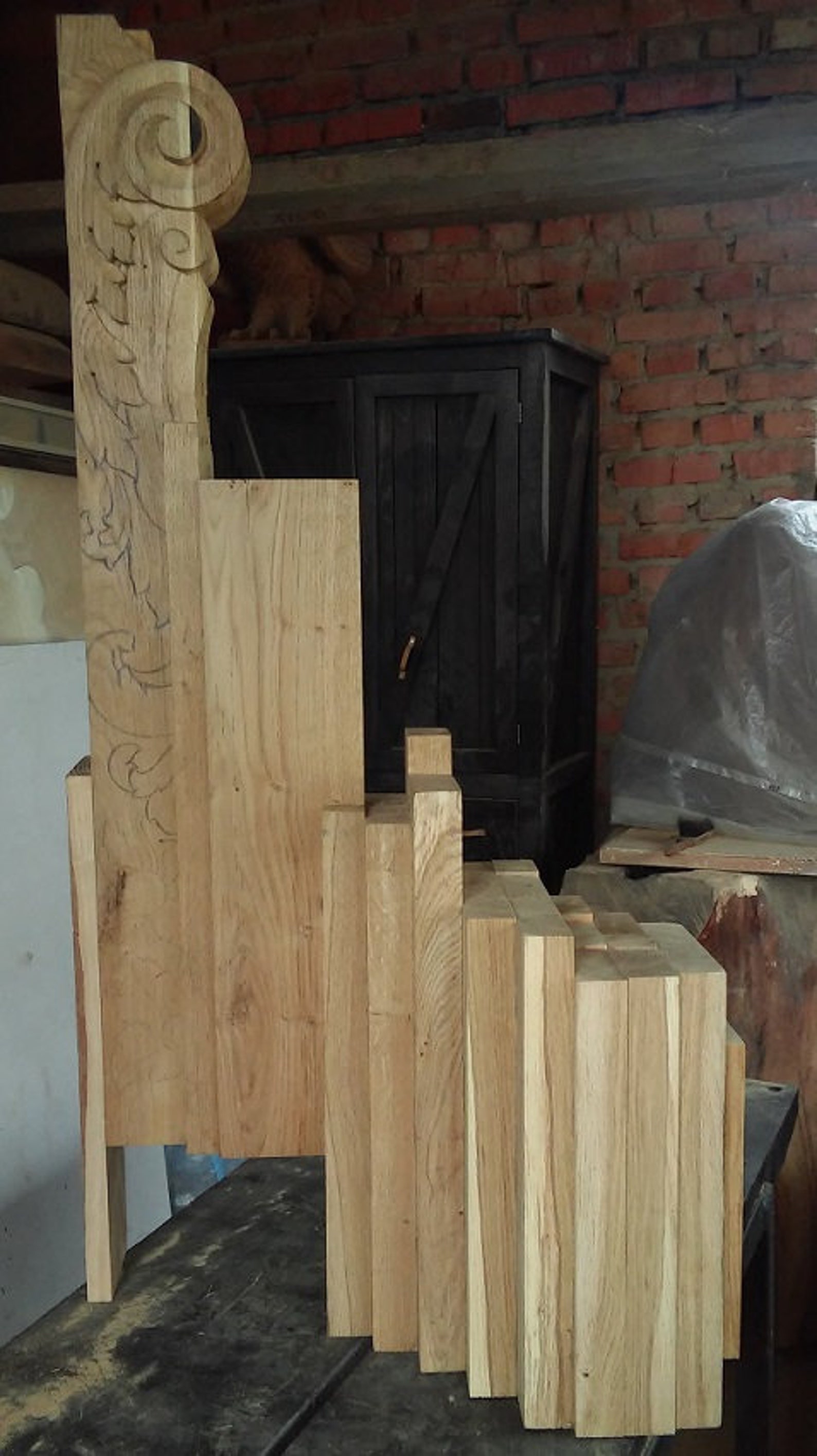 Carved Wooden Post for Stairs, Wood Carving, Wood Carving for Stairs - Etsy