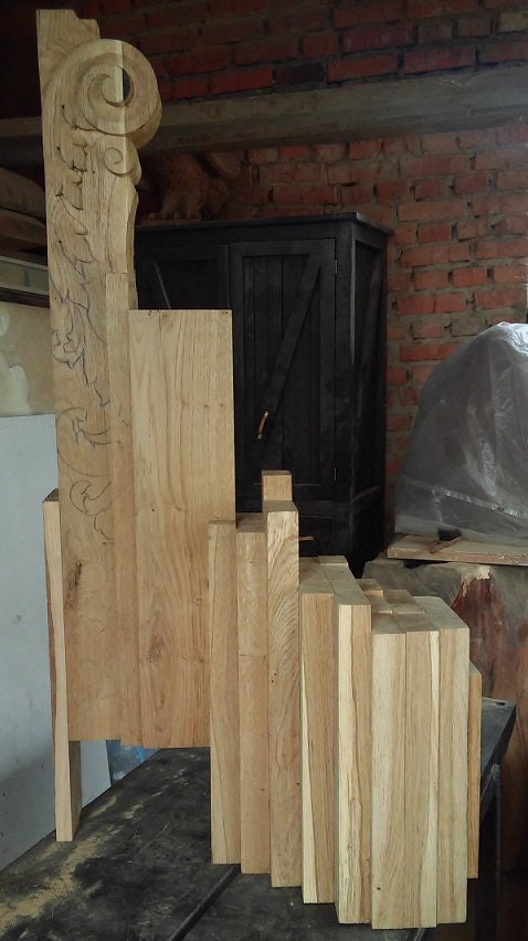 Carved Wooden Post for Stairs, Wood Carving, Wood Carving for Stairs - Etsy