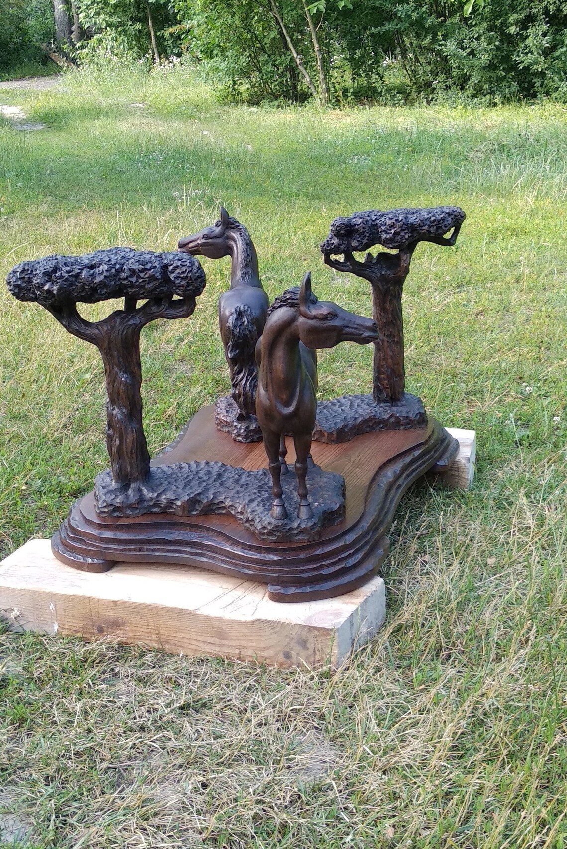 Coffee Table Wooden Table Sculpture Table Wood Carving - Etsy