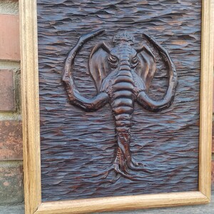 Wood Carving Cthulhu Wood Art Wood Wall Relief Wood Wall Decor Enjoy ...