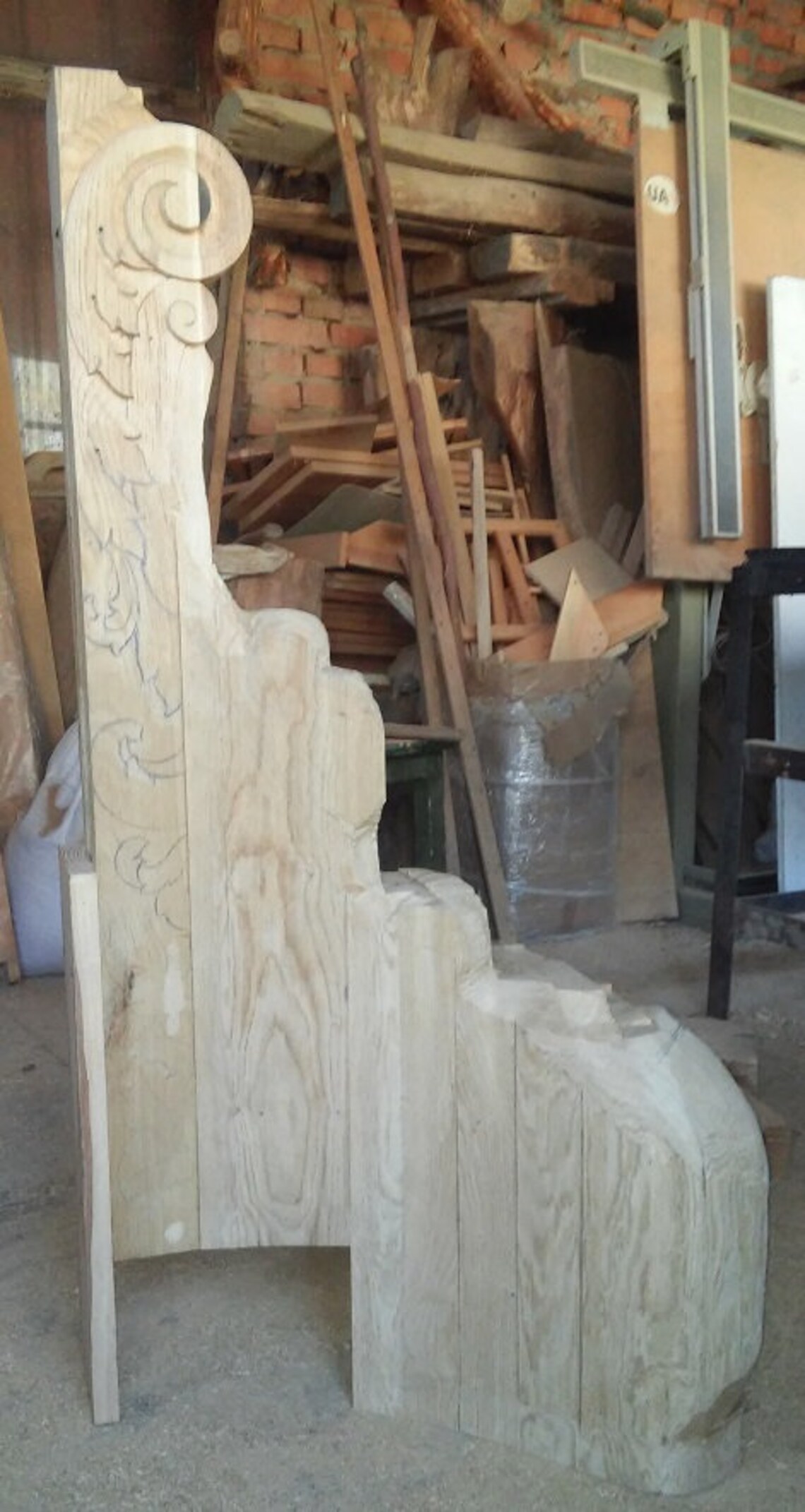 Carved Wooden Post for Stairs, Wood Carving, Wood Carving for Stairs - Etsy