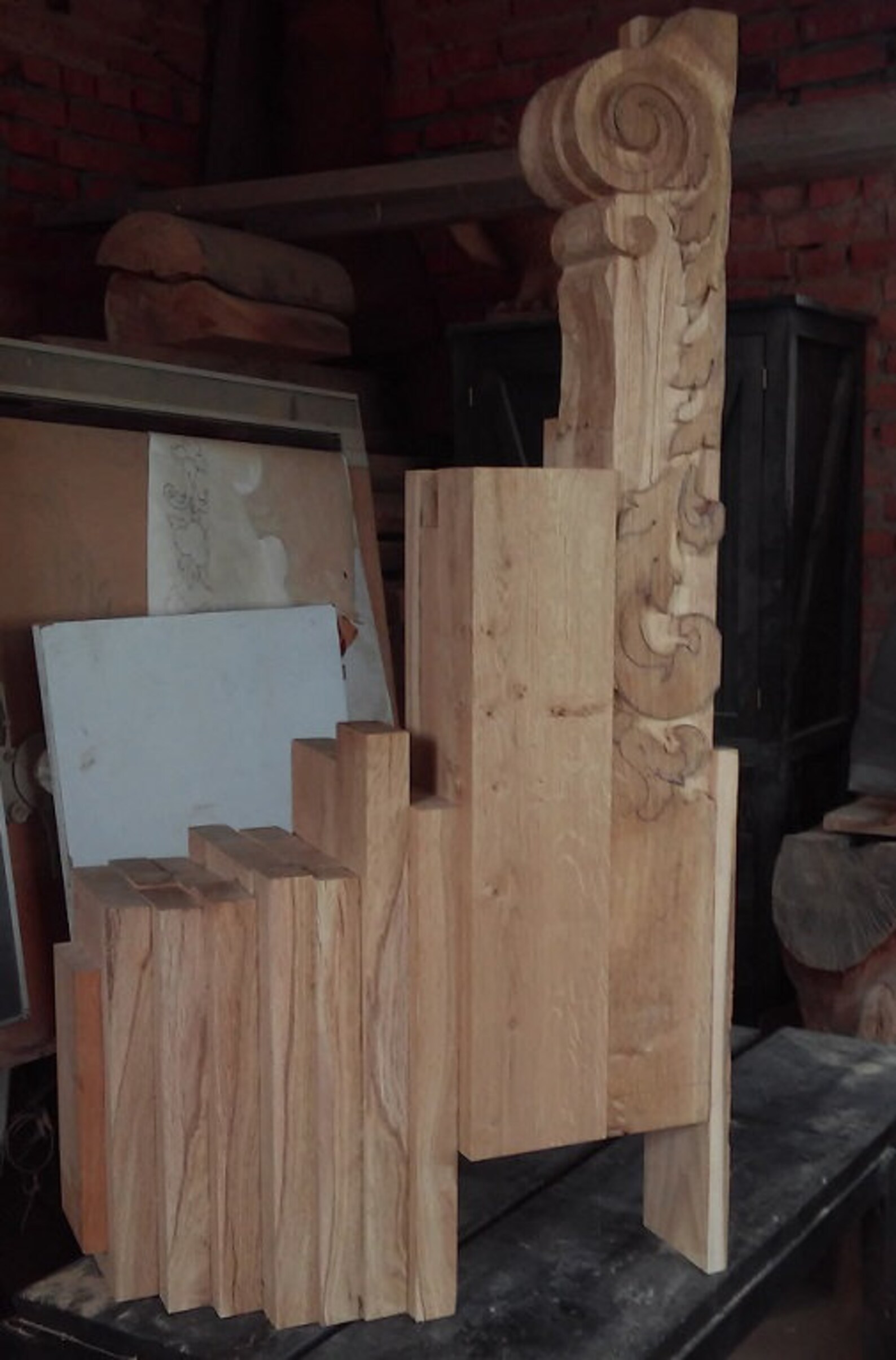 Carved Wooden Post for Stairs, Wood Carving, Wood Carving for Stairs - Etsy