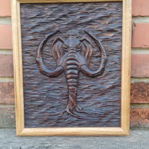 Wood Carving Cthulhu Wood Art Wood Wall Relief Wood Wall Decor Enjoy ...