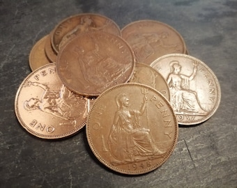 A British One Penny Coin Very Fine Condition | Etsy