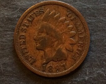 1890 Indian Head One Cent Coin Money Used - Etsy
