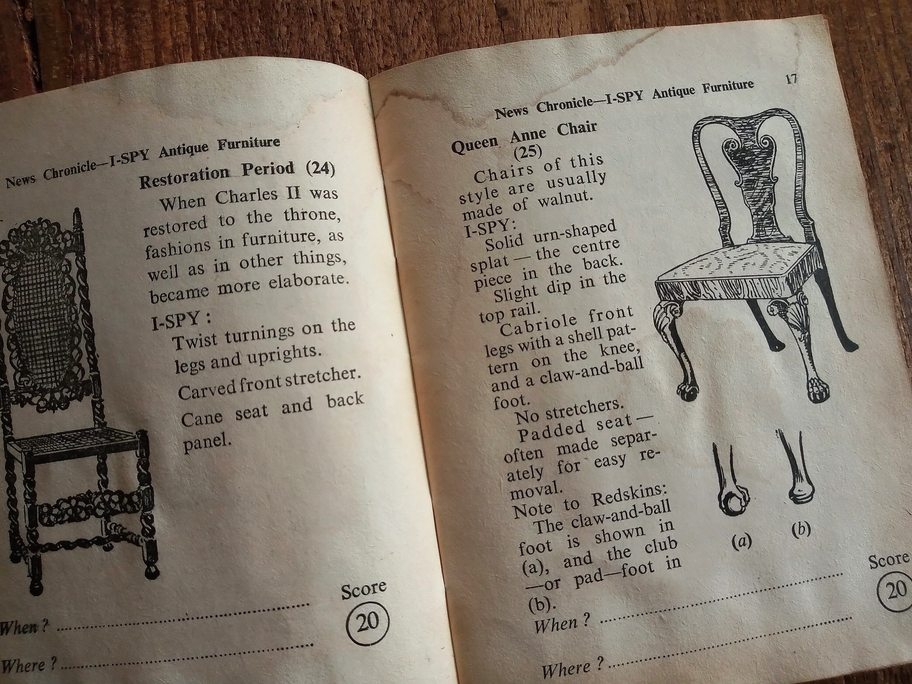 Clearance Vintage I-spy Antique Furniture Book 1950's - Etsy UK