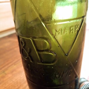 Reduced Vintage J&B Jewsbury and Brown Green Glass Bottle - Etsy UK