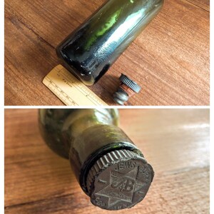 Reduced Vintage J&B Jewsbury and Brown Green Glass Bottle - Etsy UK