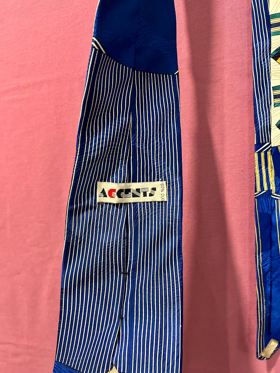 Vintage 80s Silk Blue and Gold Art Deco / Egyptian/ Masonic Necktie - Etsy